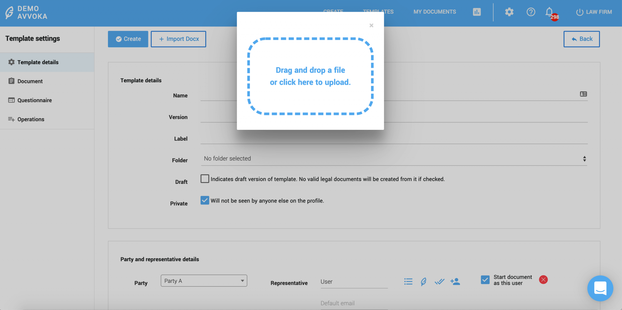 Tutorial framework - Avvoka